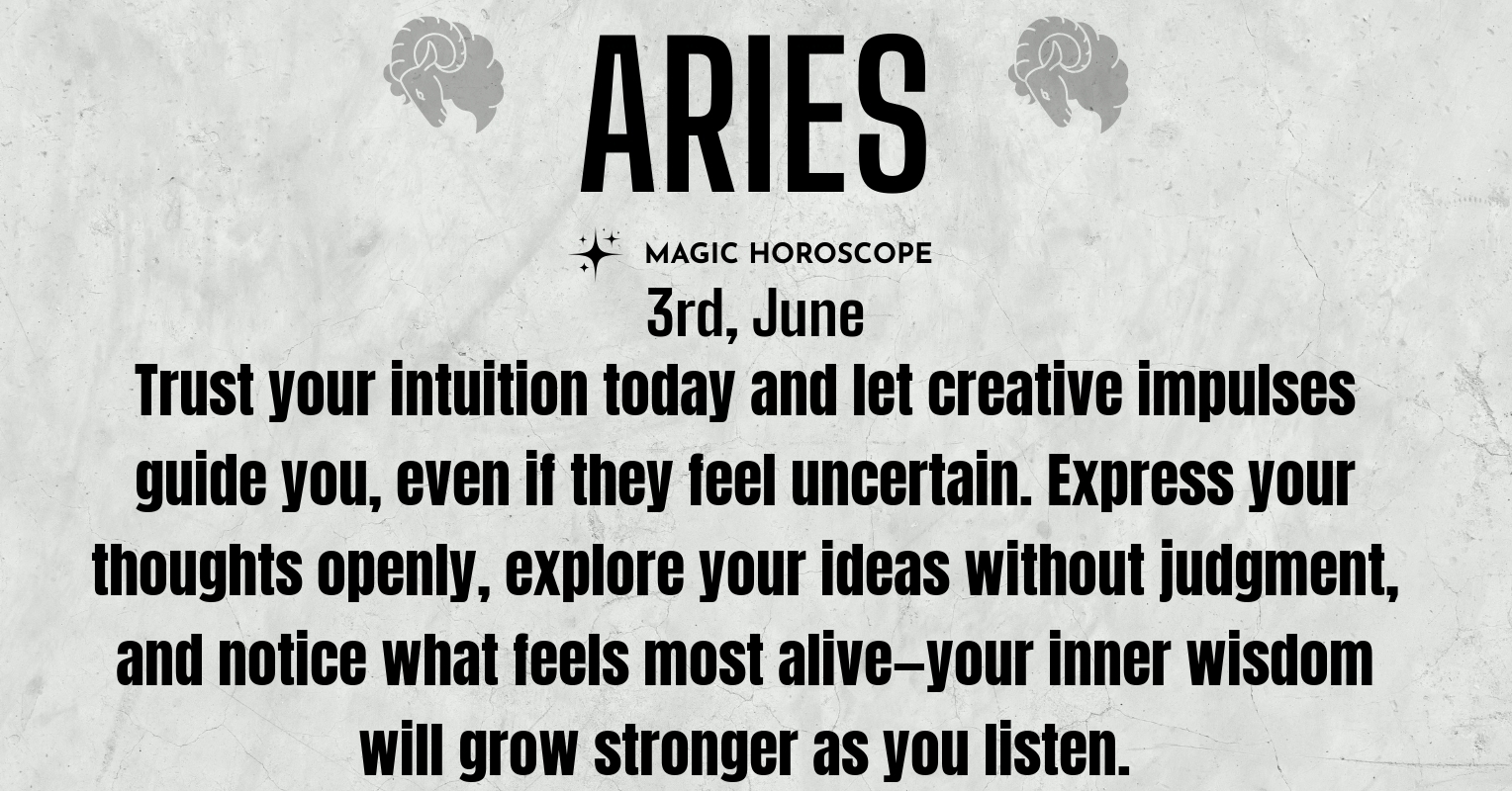♈ Aries today Wednesday June 3rd | Magic Horoscope