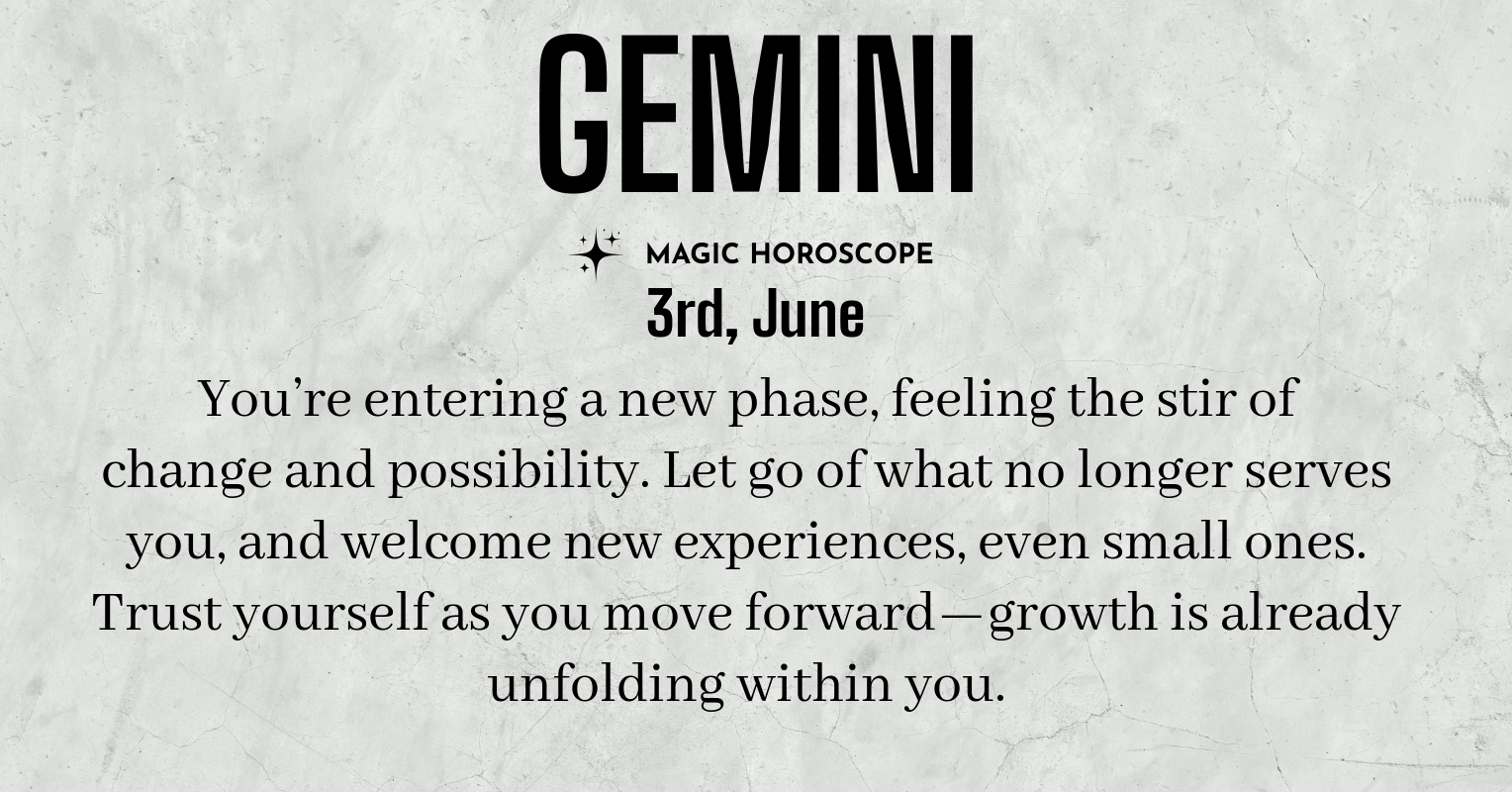♊ Gemini today Wednesday June 3rd | Magic Horoscope