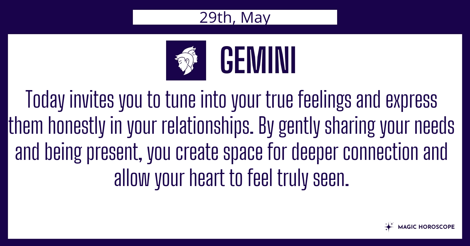 ♊ Gemini today Friday May 29th | Magic Horoscope