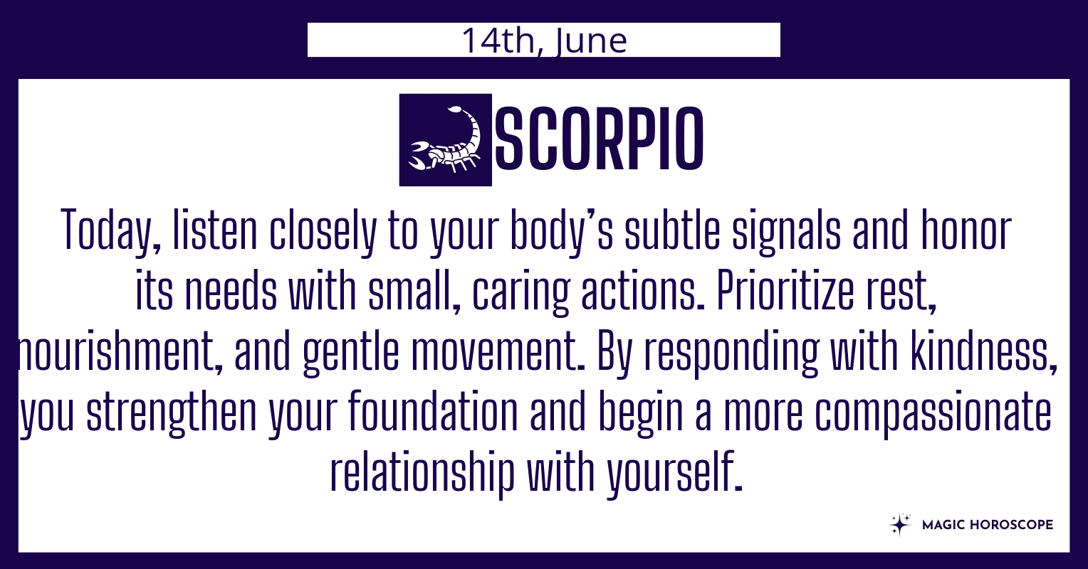 ♏ Scorpio today Sunday June 14th | Magic Horoscope